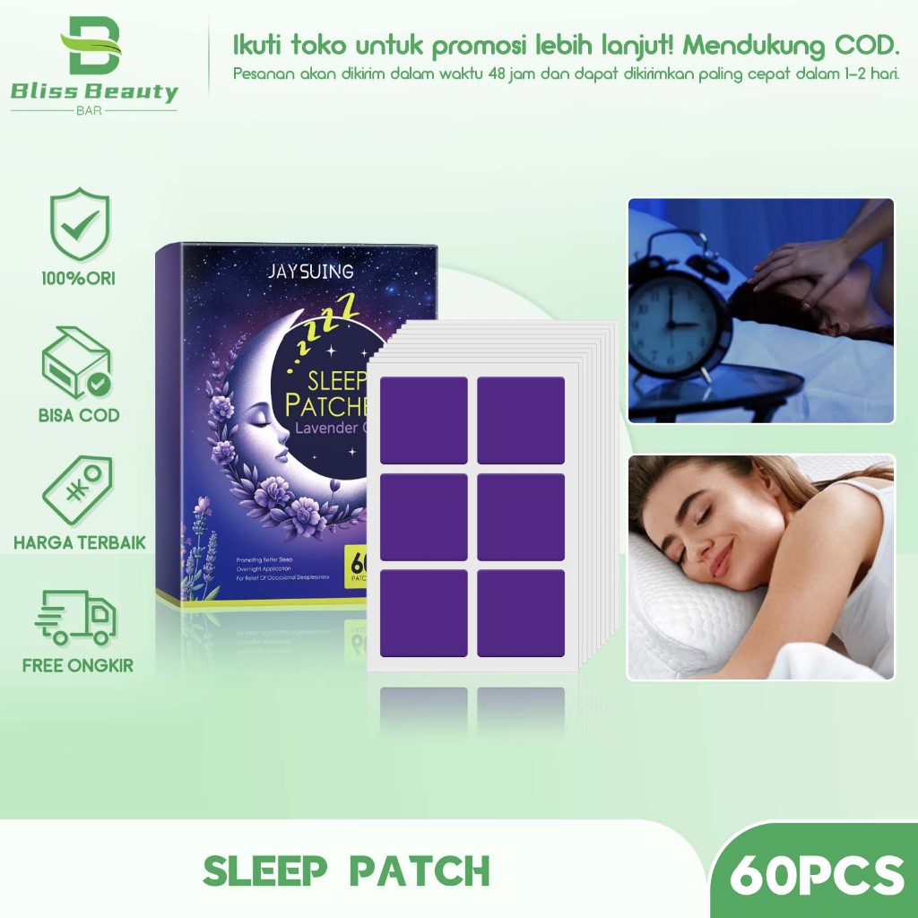 Jual Jaysuing Sleep Patch 60pcs Lavender Oil Sleeping Patch Obat Tidur ...
