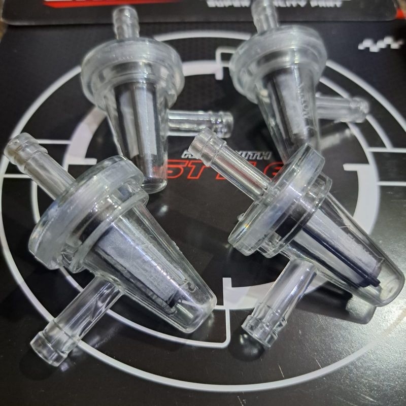 Jual Filter bensin transparan model L bening set selang toyok 30cm ...