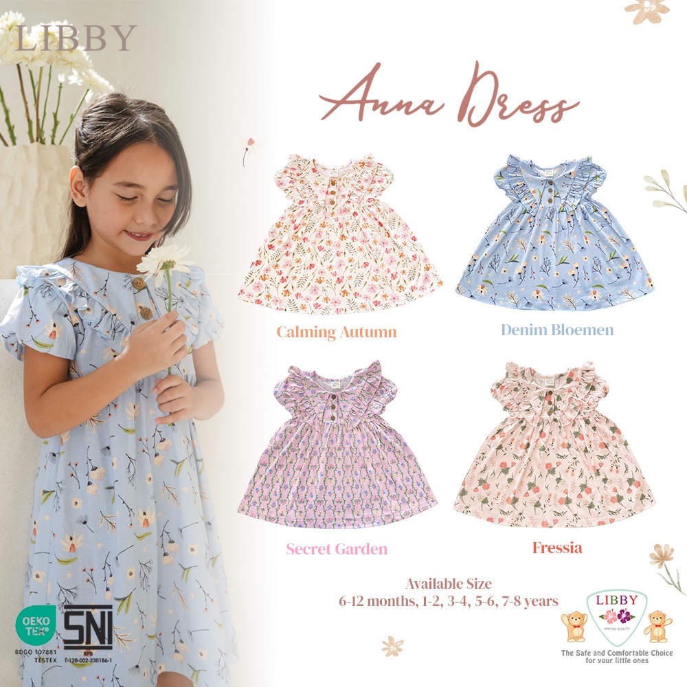 Jual LIBBY Earth Anna Dress Anak Perempuan 6 Bulan - 14 Tahun (1 Pcs) | Shopee Indonesia