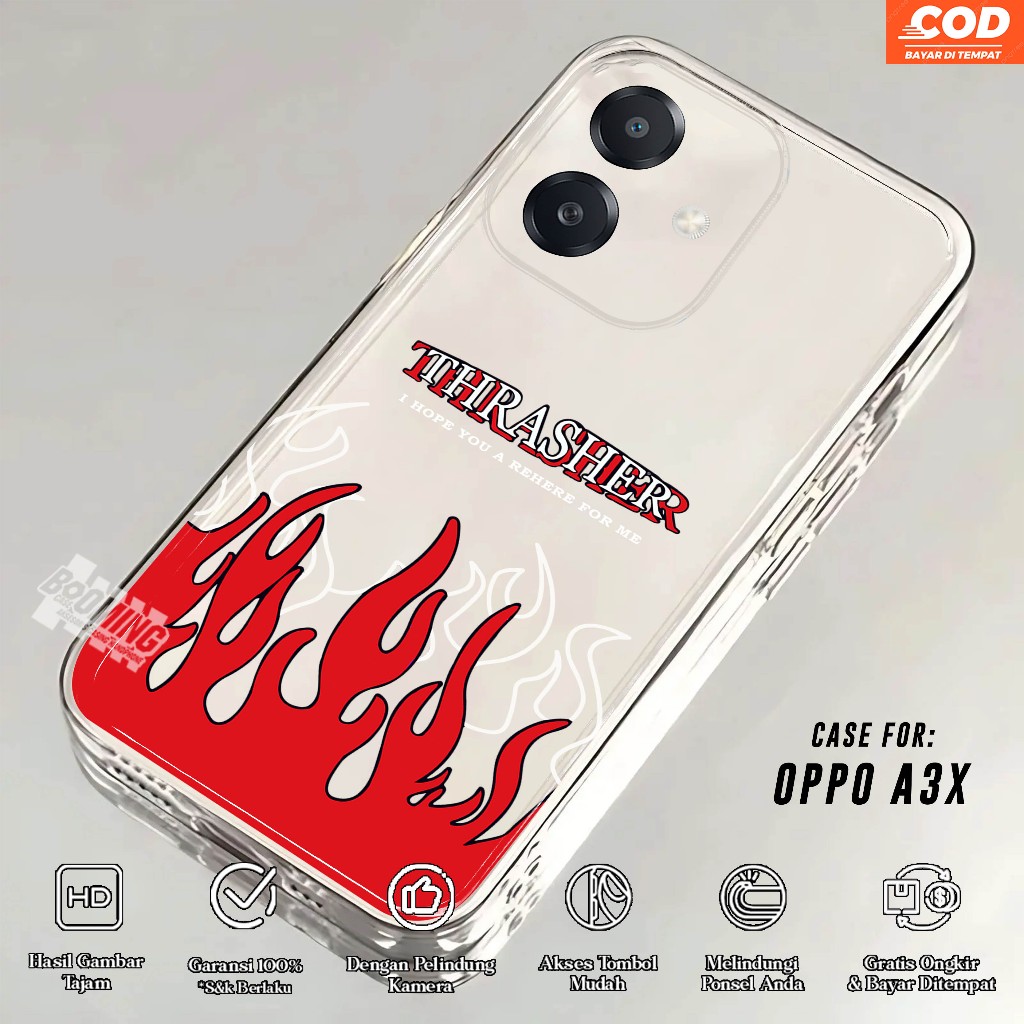 Jual Case Oppo A3X Casing Oppo A3X Motif TSR API - Clear Case ...