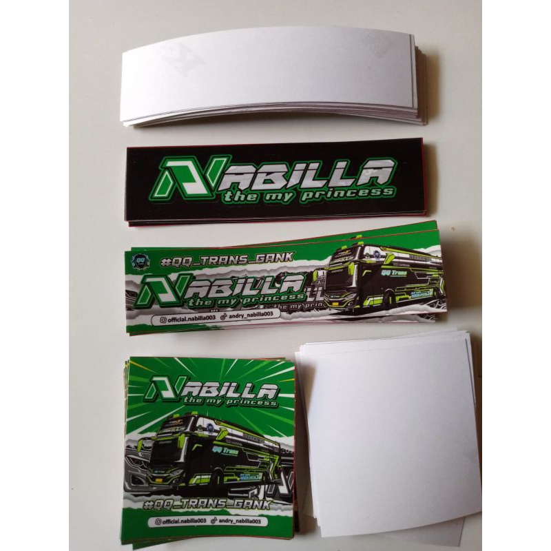 Jual Stiker bus basuri Nabila versi terbaru isi 5 sampai 15 stiker ...