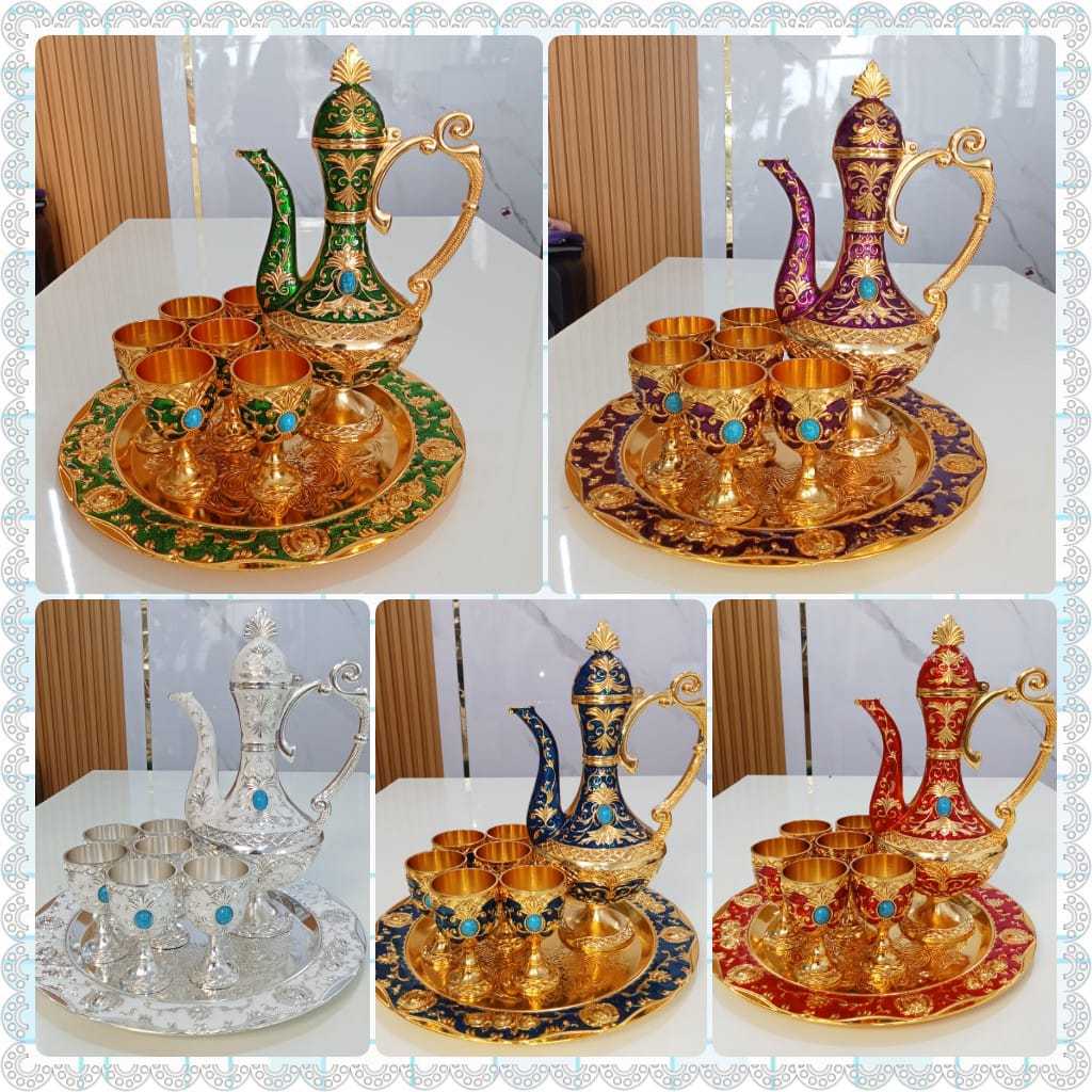 Jual Teko mas arab Aladin set 7/ teko arab aladin bahan logam | Shopee ...