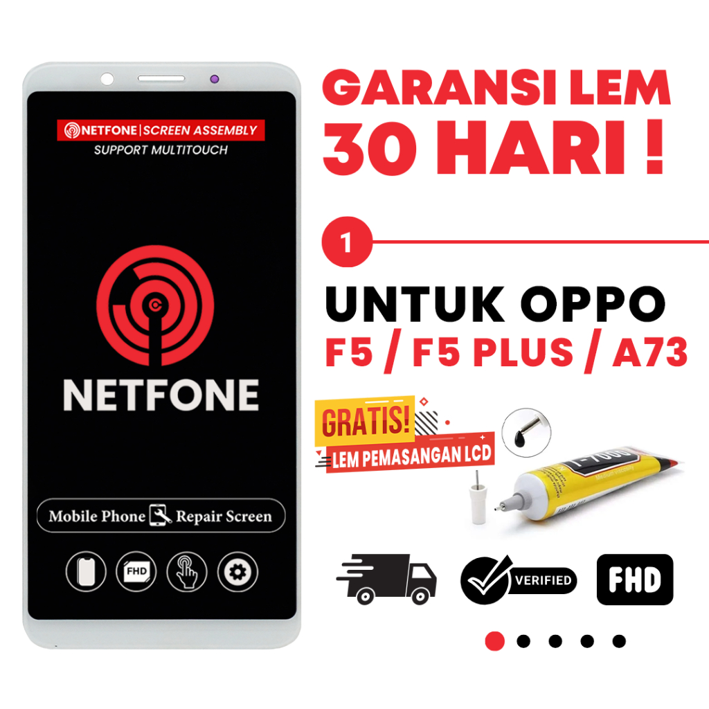 Jual LCD ORIGINAL OPPO F5 / F5 PLUS / F5+ / A73 LCD TOUCHSCREEN FULLSET KUALITAS ORI 100% ...