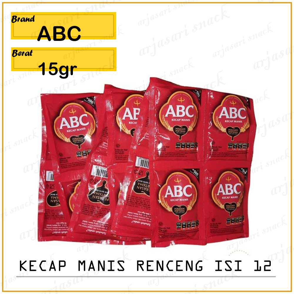 Jual Kecap Manis ABC Sachet isi 12 x 15gr | Shopee Indonesia