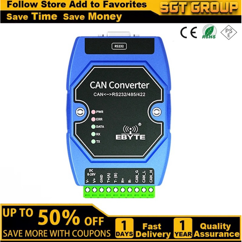 Jual EBYTE ECAN-401 Serial Converter CAN to RS485/RS232/RS422 Modbus RTU | Shopee Indonesia