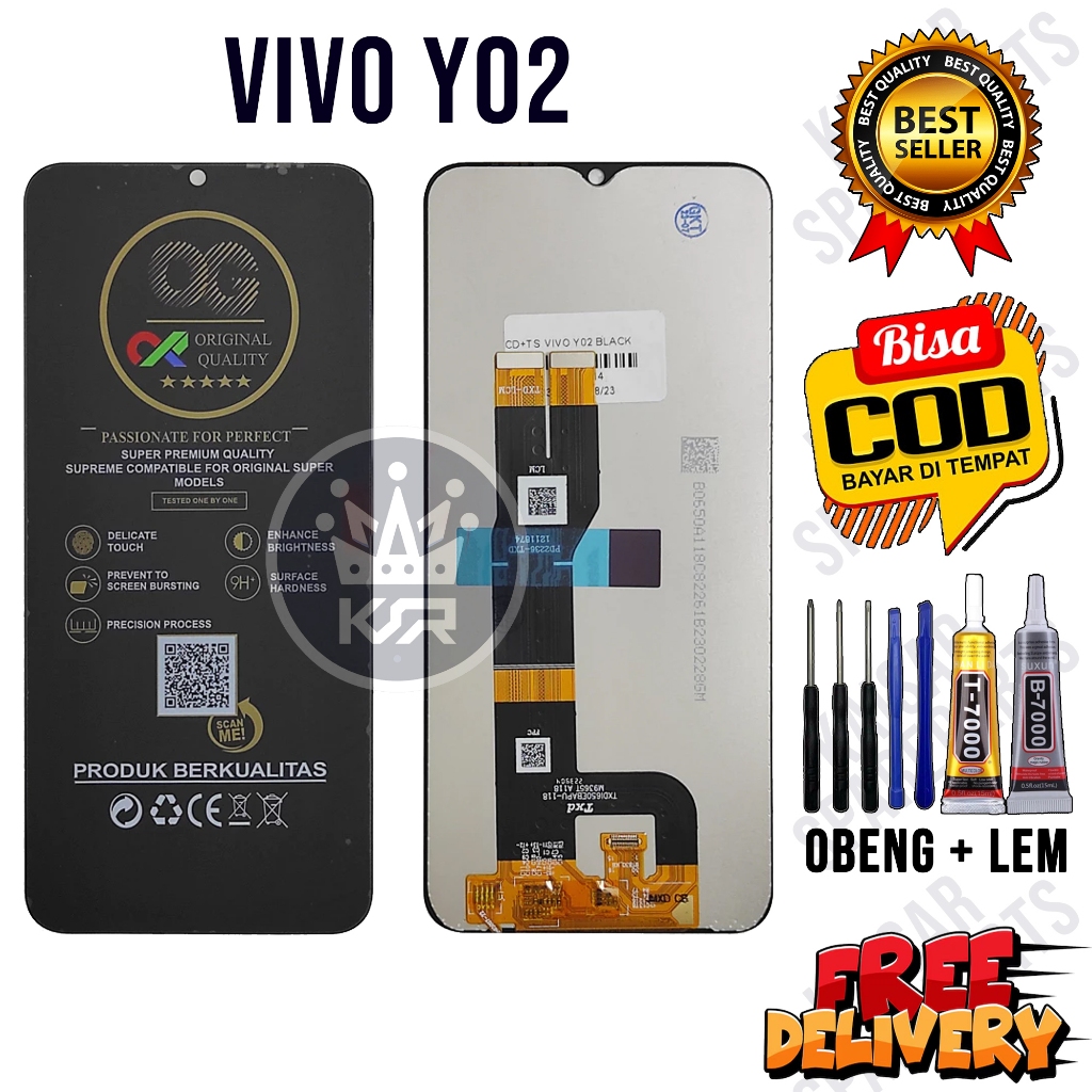 Jual Lcd Touchscreen VIVO Y02 Original OEM Lcd VIVO Y02 Fullset ...