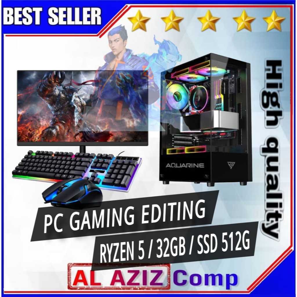 Jual PC Rakitan Gaming Fullset AMD Ryzen 5 5600G RAM 32gb SSD 512gb ...