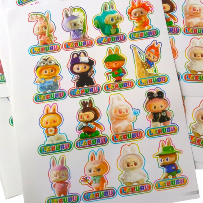 Jual Sticker Labubu 1 Lembaran isi 16 gambar | Shopee Indonesia