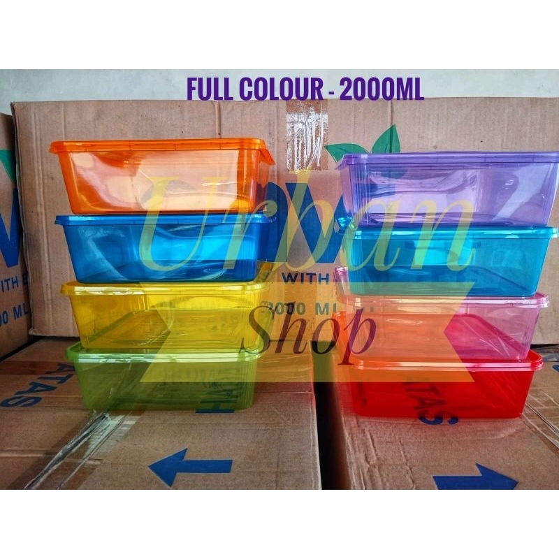 Jual Thinwall Envi FULL COLOUR 1500ml, 2000ml Square, Kotak, Isi 25pcs, Murah. | Shopee Indonesia
