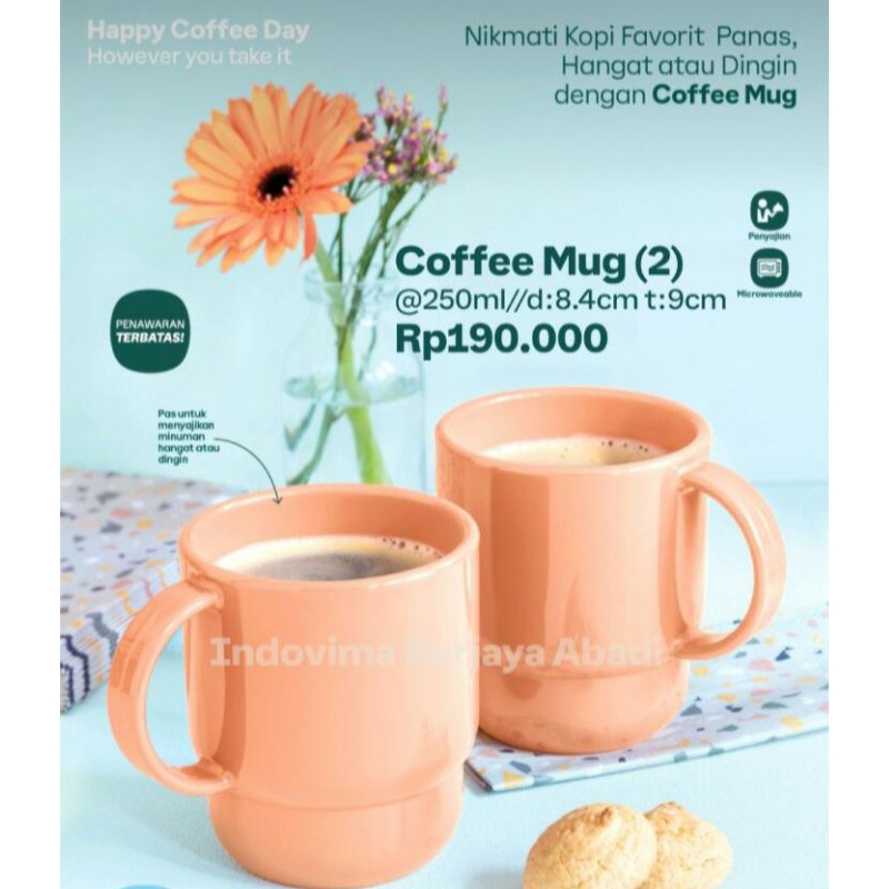 Jual Coffee mug tupperware New 2pcs | Shopee Indonesia