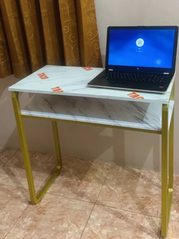 Jual Meja Nail Art Minimalis berbahan lapisan HPL motif marmer | Shopee ...