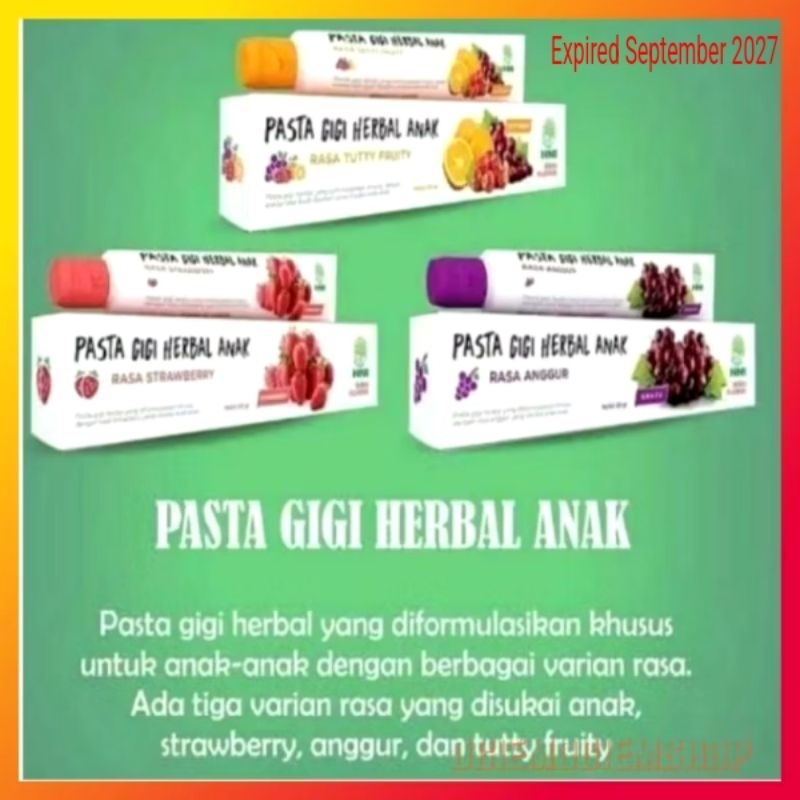 Jual Pasta Gigi Anak PGH Herbal Anggur HNI HPAI | Shopee Indonesia
