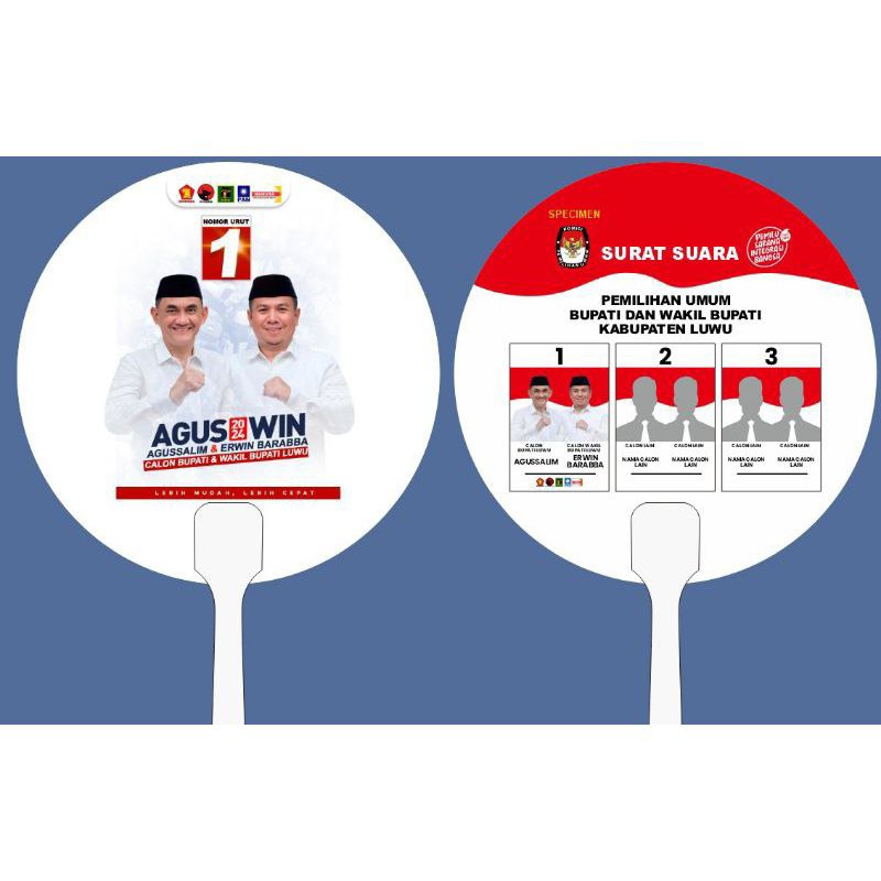 Jual Kipas Custom 2 Sisi | kipas tangan | kipas kpop partai kampanye ...