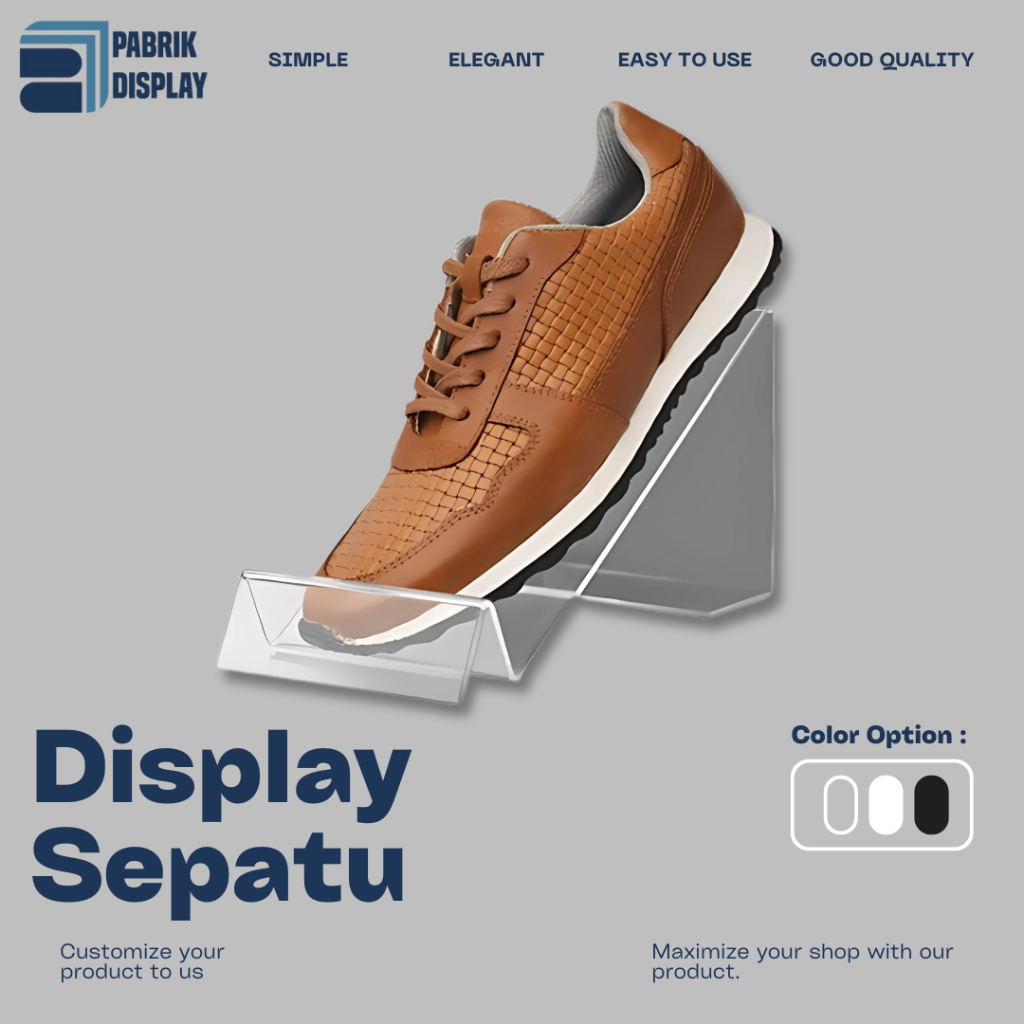 Jual Display Sepatu / Custom Akrilik Rak Sepatu / Tempat Sepatu Custom ...