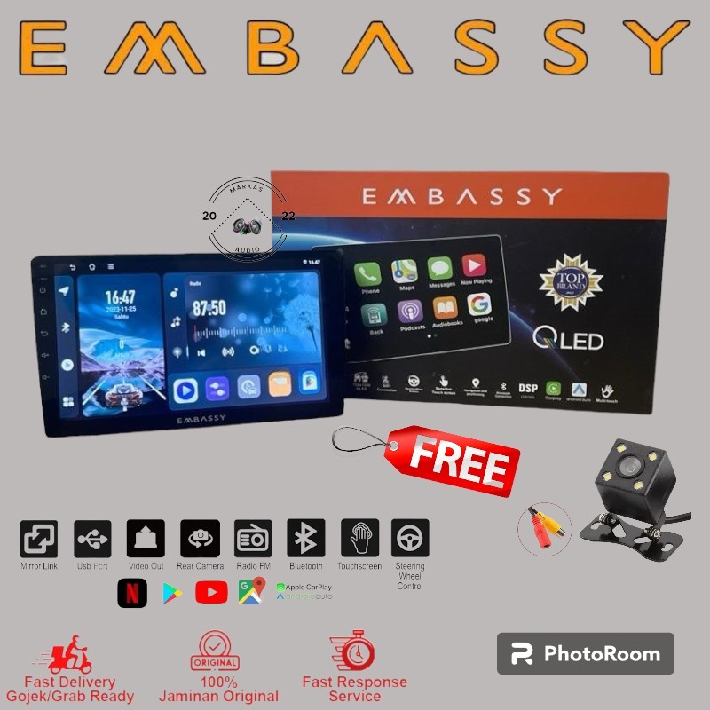 Jual Android Embassy Premium Saturnus Terbaru Ram 6Gb/128Gb 9 INCH ...