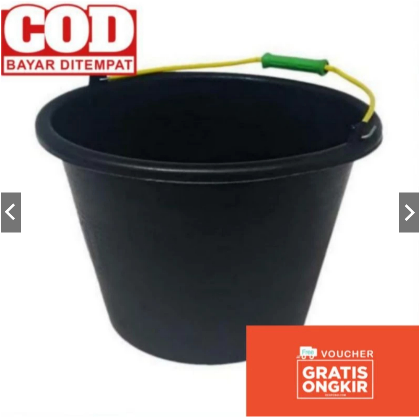Jual Murah/Ember Plastik Hitam Ember Cor ANTI PECAH/Ukuran 18 Liter ...