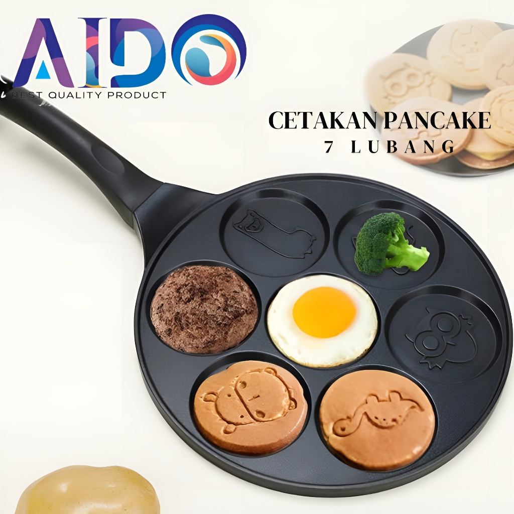 Jual AIDO Cake pan series 7 Lubang karakter Frying Pan 26cm Anti ...