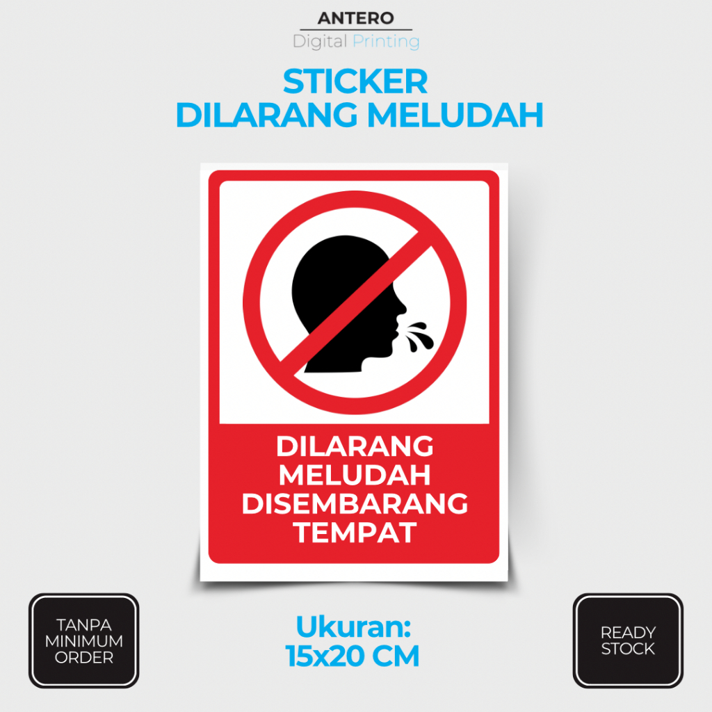 Jual STIKER DILARANG MELUDAH | STIKER PETUNJUK DILARANG MELUDAH ...