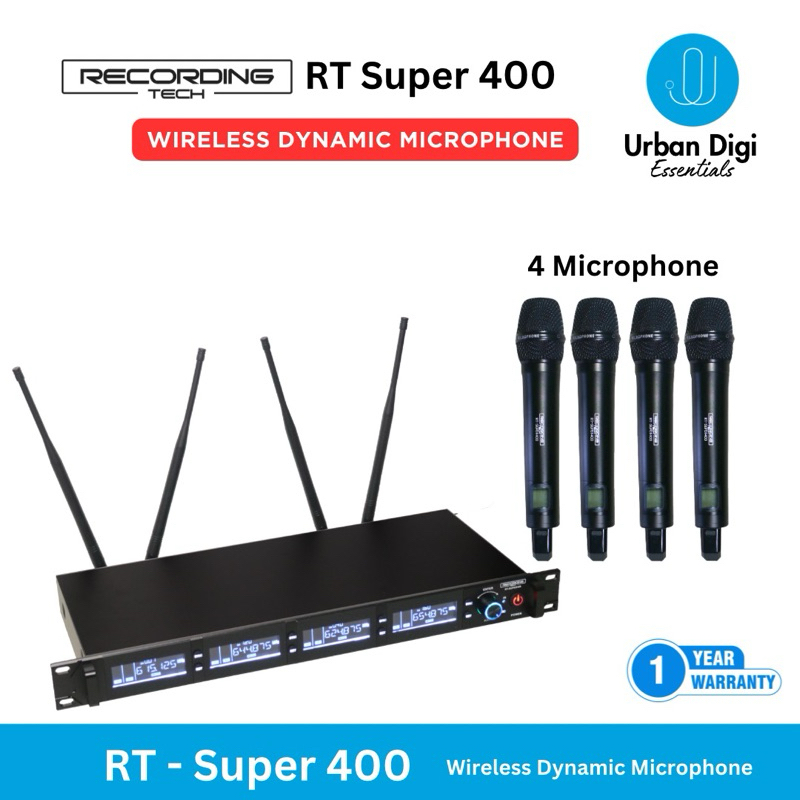 Jual Recording Tech RT Super 400 - Wireless Dynamic Microphone 4 ...