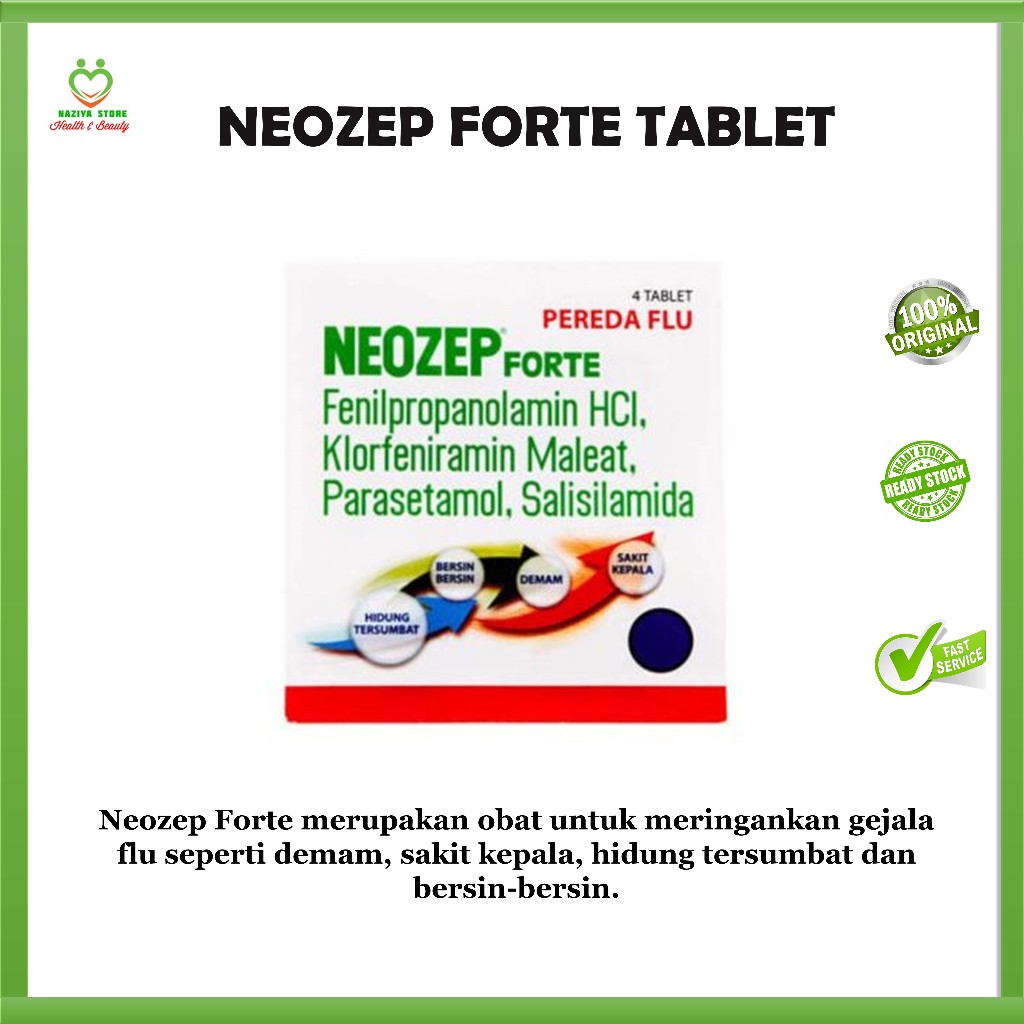 Jual NEOZEP FORTE 4 Tablet Obat flu dan hidung tersumbat | Shopee Indonesia