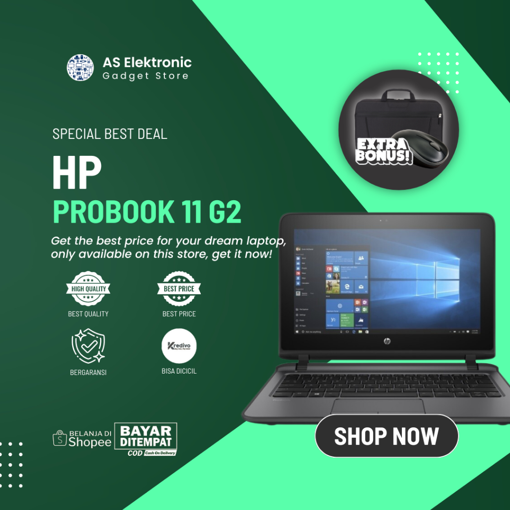 Jual PROMO LAPTOP HP PROBOOK 11 G2 TOUCHSCREEN CORE i3 GEN 6 8GB/256GB ...