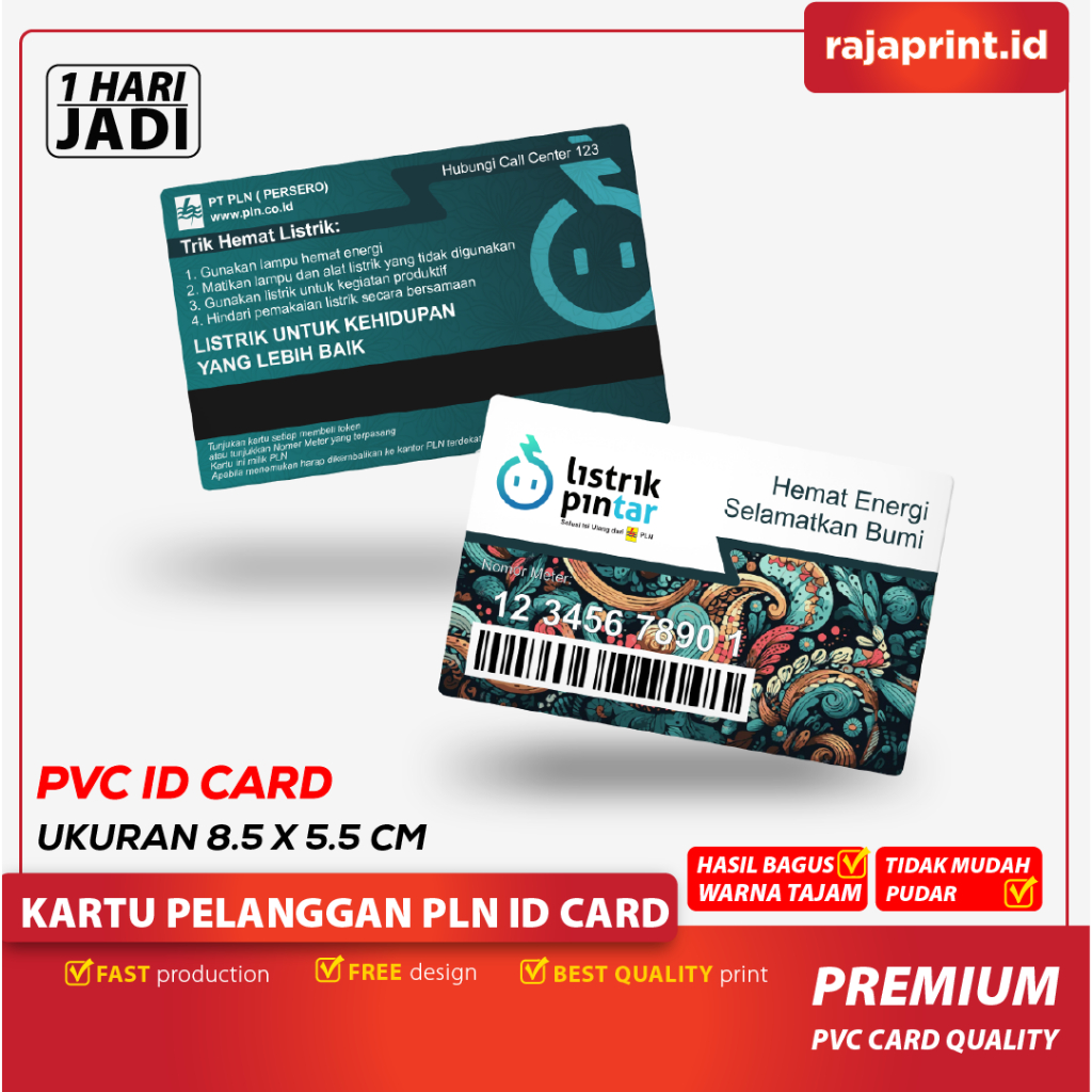 Jual KARTU ID CARD PLN SUBSIDI CETAK KARTU ID CARD PELANGGAN PLN ...