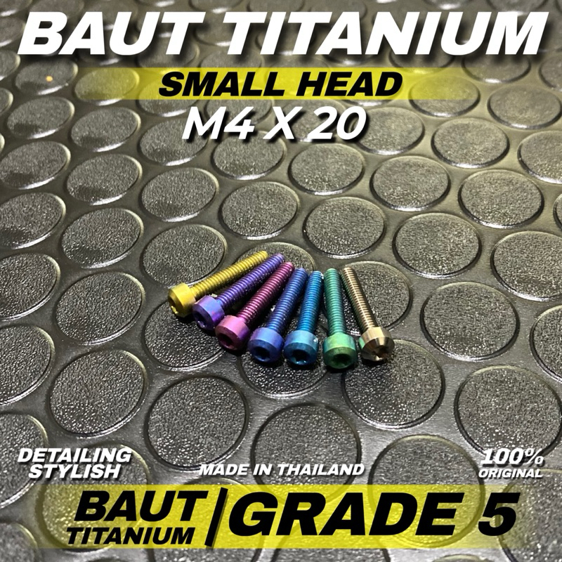 Jual BAUT TITANIUM M4 SMALL HEAD BAUT PREMIUM BAUT TITANIUM GRADE5 ...