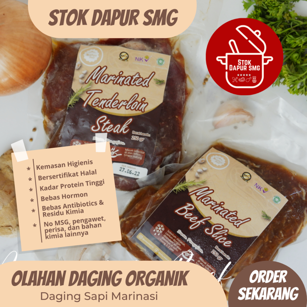 Jual Wahyu Beef Daging Sapi Organik Slice / Steak Marinasi Premium ...