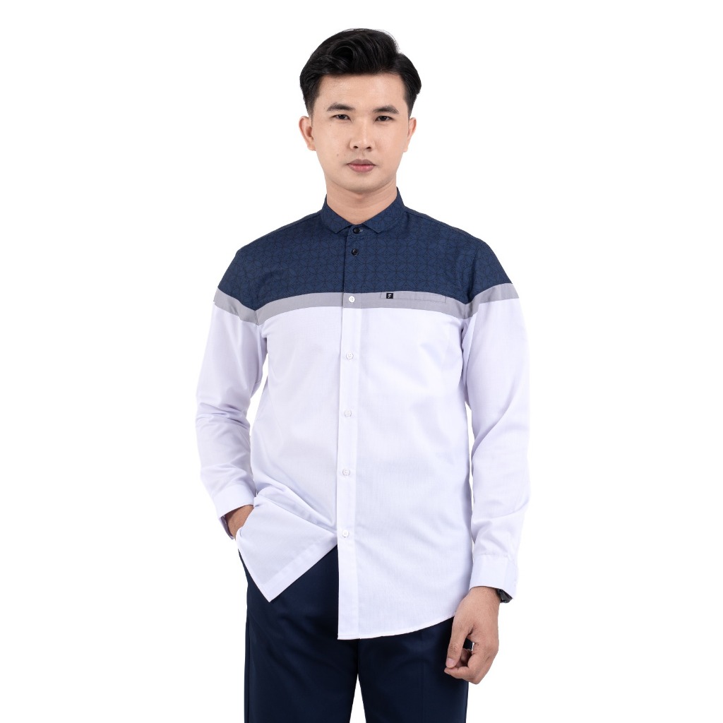 Jual Kemko Modern Kemeja Pria Kemeja Koko Fadkhera Archie Pjg | Shopee ...