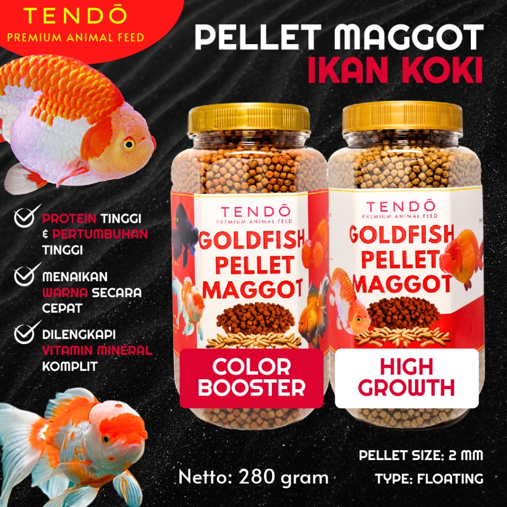Jual Pelet Ikan Koki Floating Color Booster High Protein Maggot Pakan ...