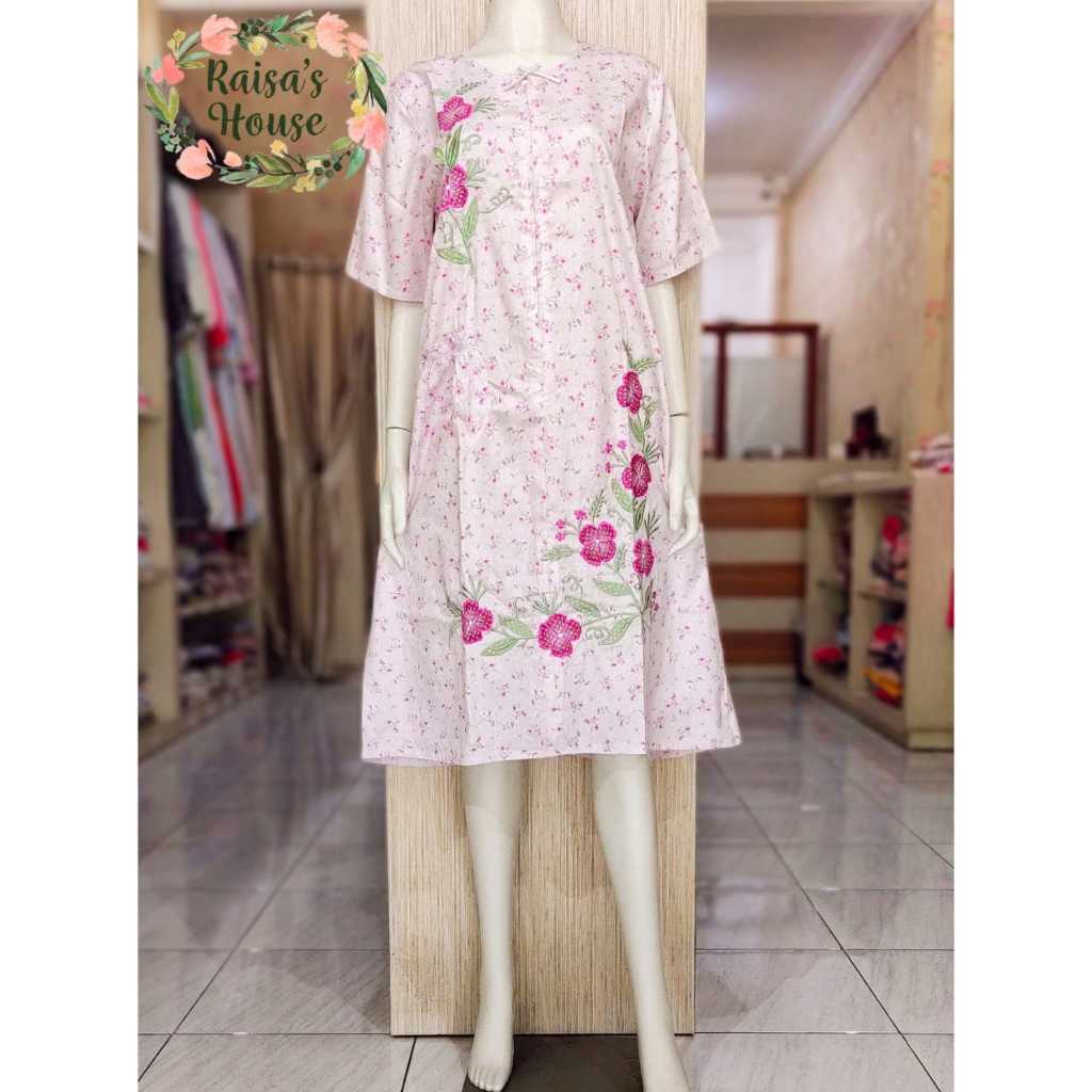 Jual DASTER PENDEK BORDIR KHAS MALANG | BABY PINK | Shopee Indonesia