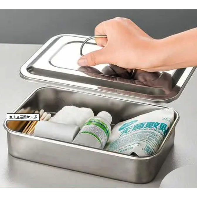 Jual Dental tray dengan tutup stainless steel storage box kotak besar ...