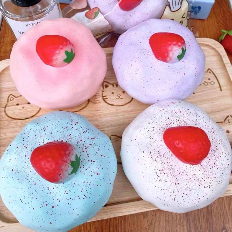 Jual Squishy Hachimi Strawberry Cake Licensed 10cm Super Soft Slow ...