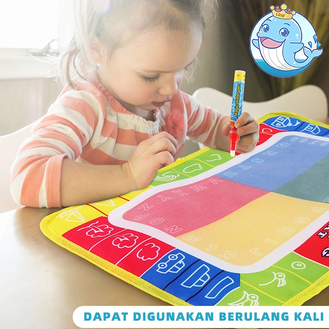 Jual Kubaby Magic Water Book | Magic Water Pen | Buku Gambar Mewarnai ...