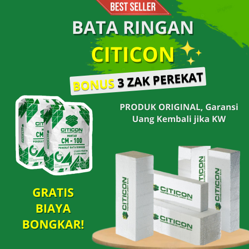Jual Hebel Bata Ringan Citicon Isi 11,52 Kubik Untuk Wilayah Kabupaten ...