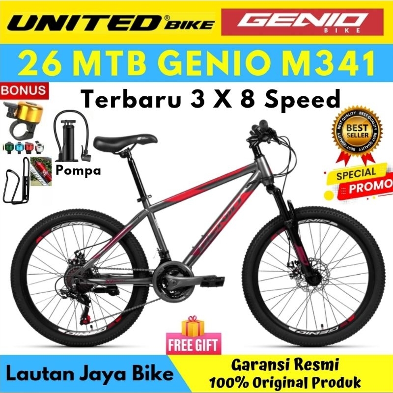 Jual SEPEDA GUNUNG 26 MTB GENIO M341 NEW | Shopee Indonesia