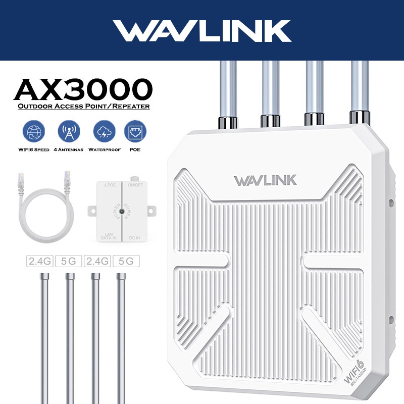 Jual WAVLINK AX3000 Outdoor Access Point For Starlink Dual Band 2.4G+5G ...