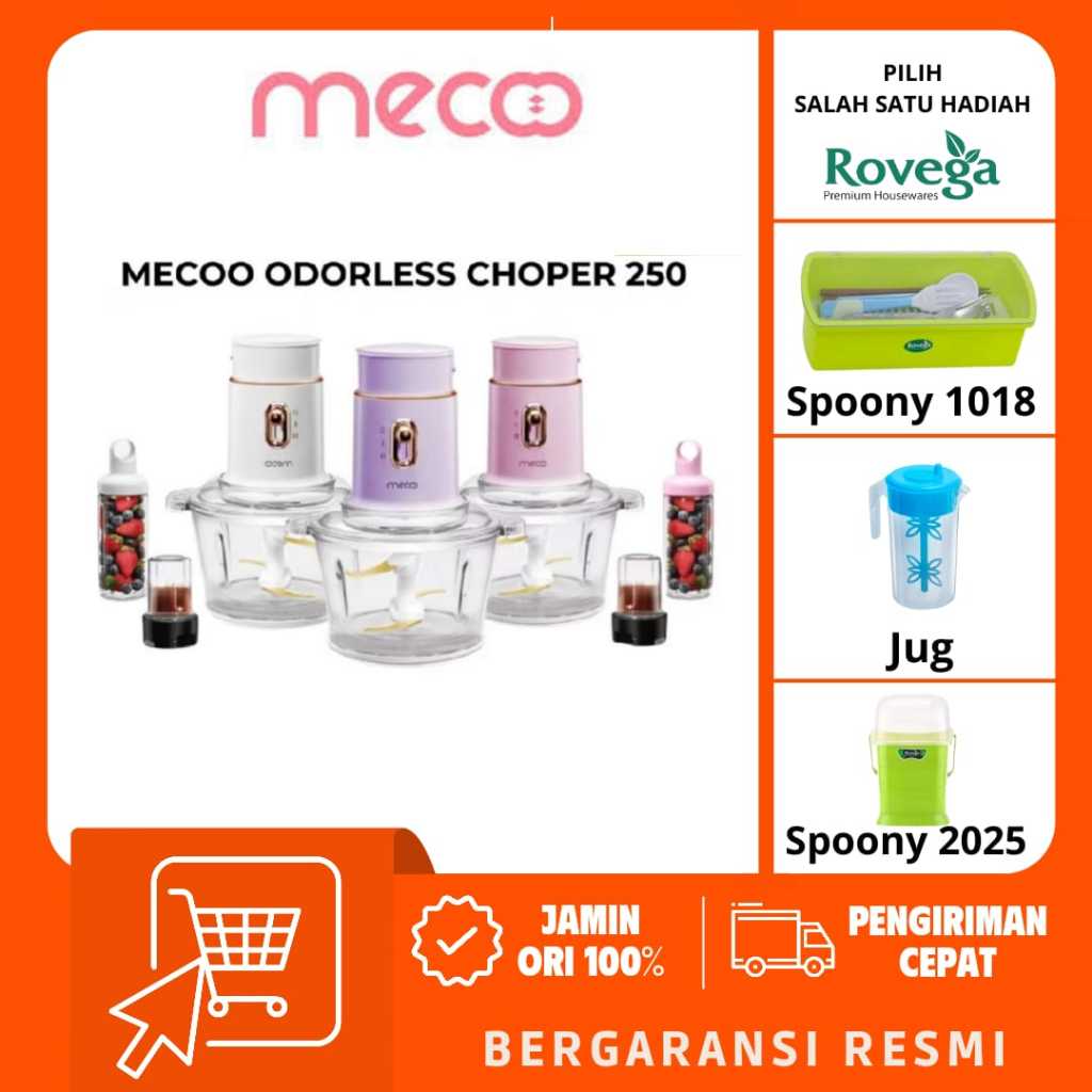 Jual Mecoo Most Aesthetic 5 in 1 Antibacterial Odorless Chopper 250 Low ...