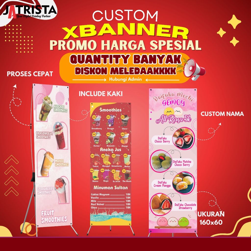 Jual XBANNER PROSES CEPAT|XBANNER RANGKA|XBANNER 160X60|XBANNER CUSTOM ...