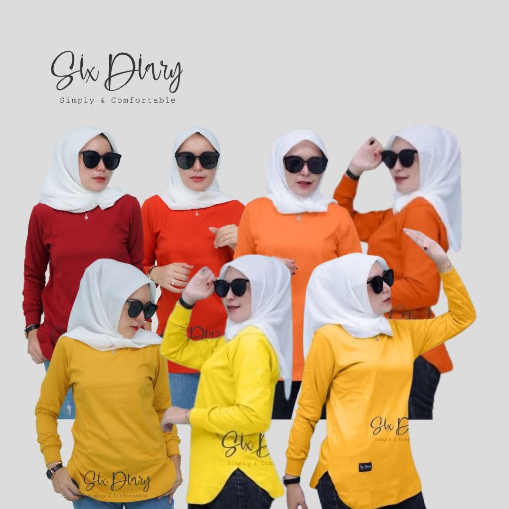 Jual Six Diary Official Atasan Kaos Wanita Oval Viral Baju Wanita Bawah ...