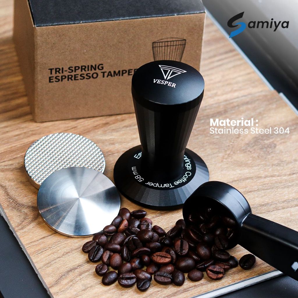 Jual vesper alat tamping kopi 3in1 coffee thread waffle flat bottom ...