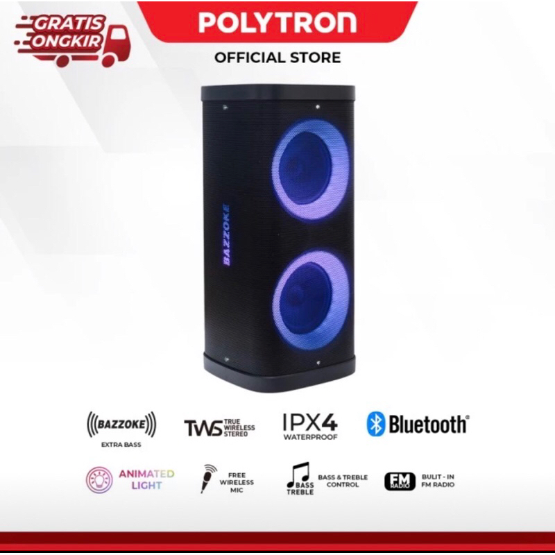 Jual Polytron Bazzoke PartyMax Speaker Bluetooth Portable Karaoke - PPS ...