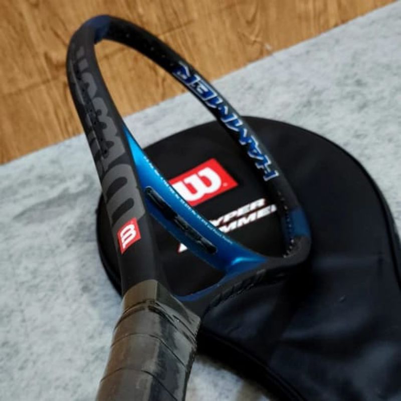 Jual Raket Tenis Wilson Hammer Matrik Carbon Blue Combi Plus Sudah ...