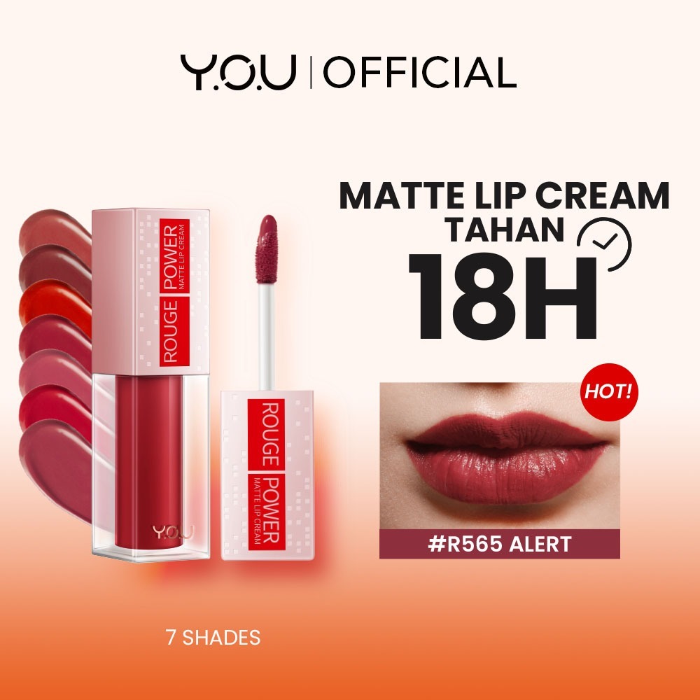 Jual YOU Rouge Power Matte Lip Cream Lipstik Matte Finish Tahan Lama ...