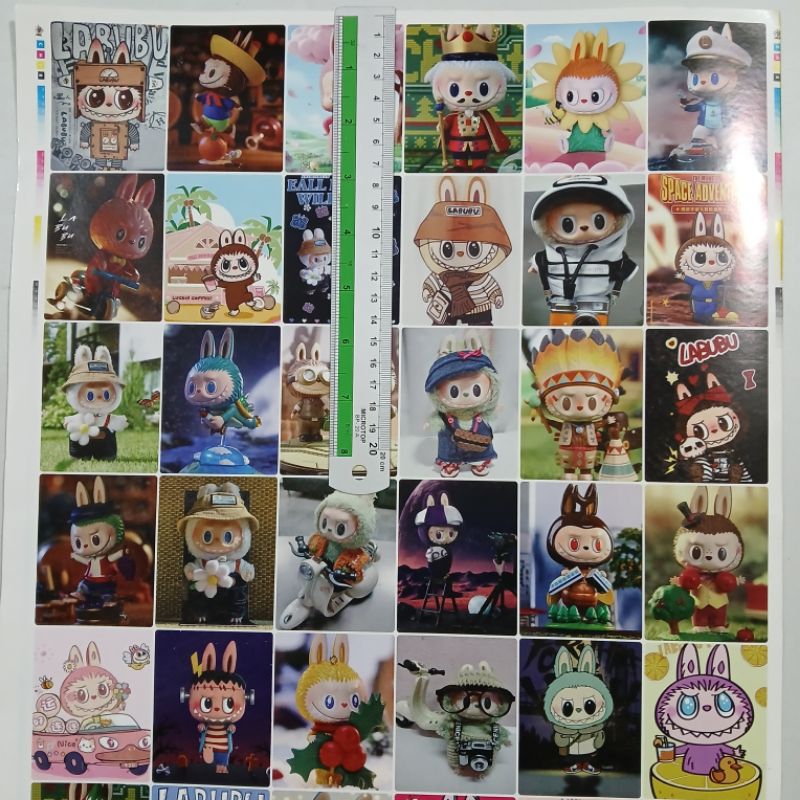 Jual stiker Labubu 1 lembar 48x33 cm isi 42 potong stiker anak | Shopee ...