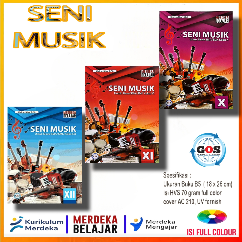 Jual Buku Siswa Seni Musik SMA Kelas 10 11 12 Kurikulum Merdeka Penerbit Global Offset Sejahtera ...