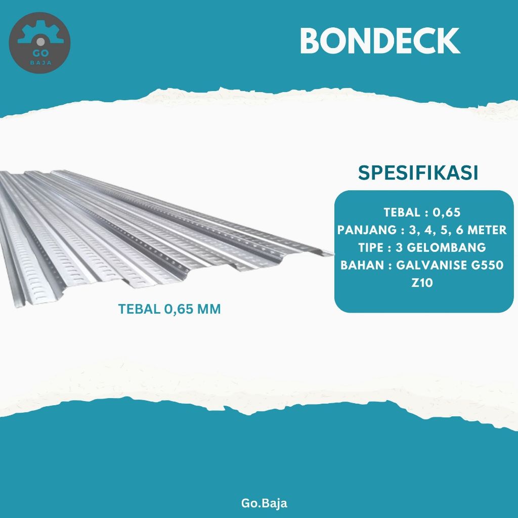 Jual BONDECK / FLOOR DECK 0.65 MM BONDEK TEBAL | Shopee Indonesia