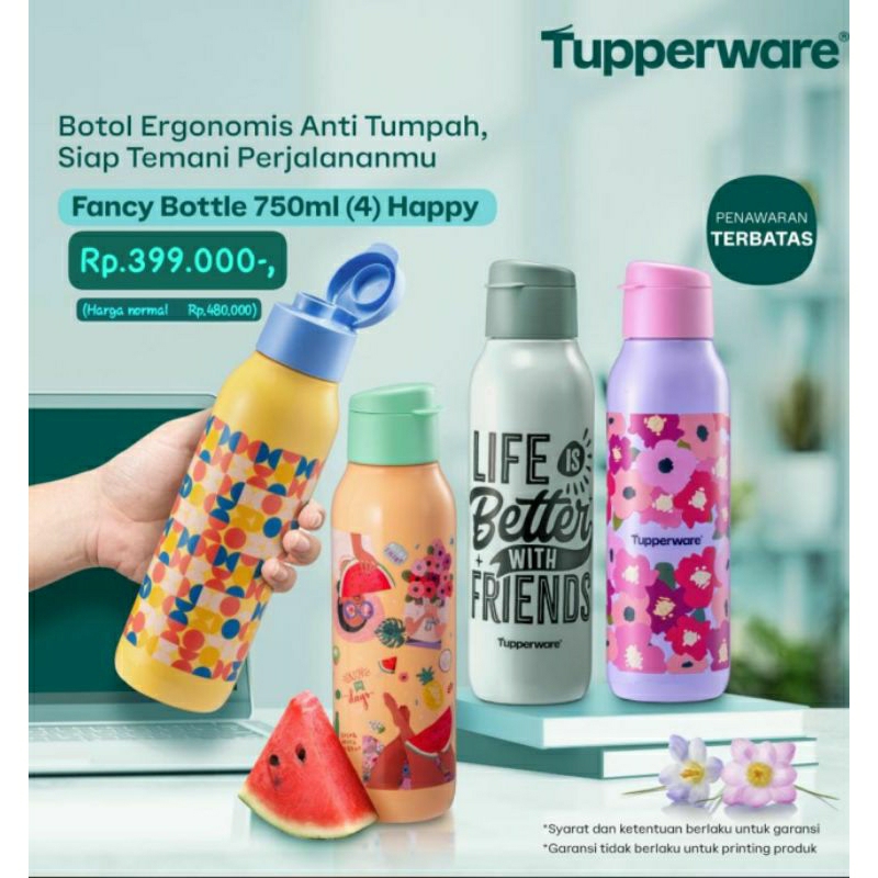 Jual TUPPERWARE botol minum 750 ml | Shopee Indonesia