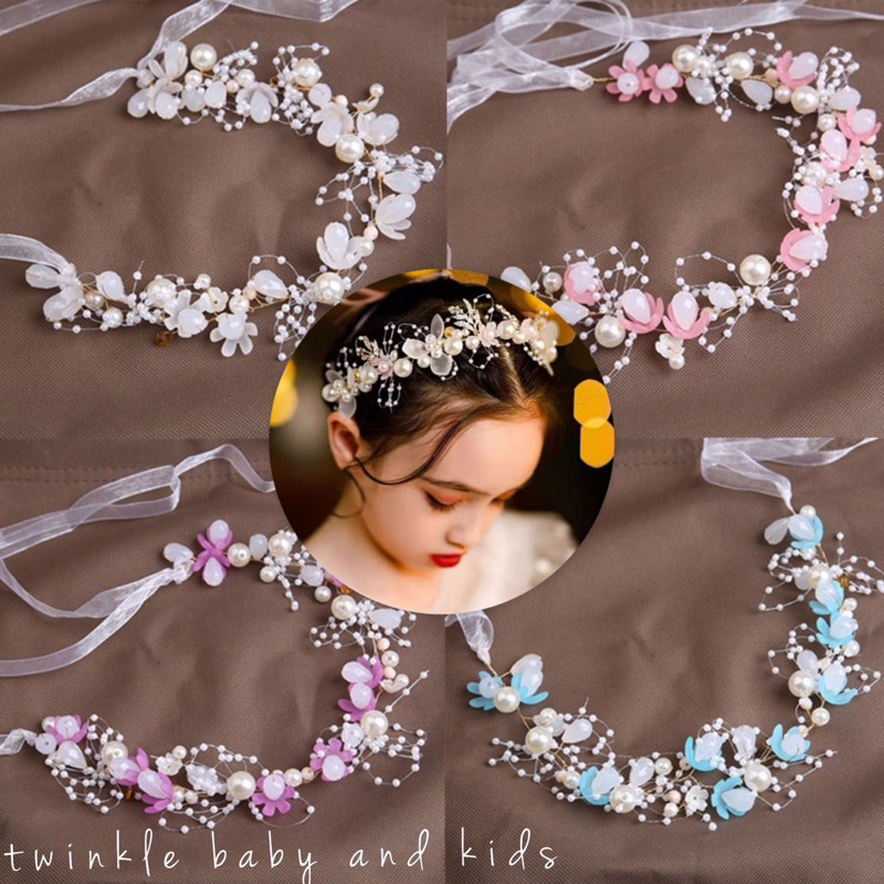 Jual Bando Anak Dewasa Bunga Mutiara Princess Korean Style Cantik ...