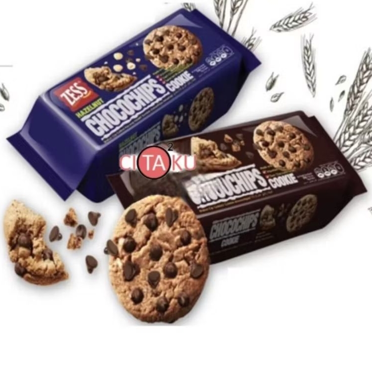 Jual ZESS Chocochips Cookie | Biskuit Cip Coklat Kacang Hazel 150g ...